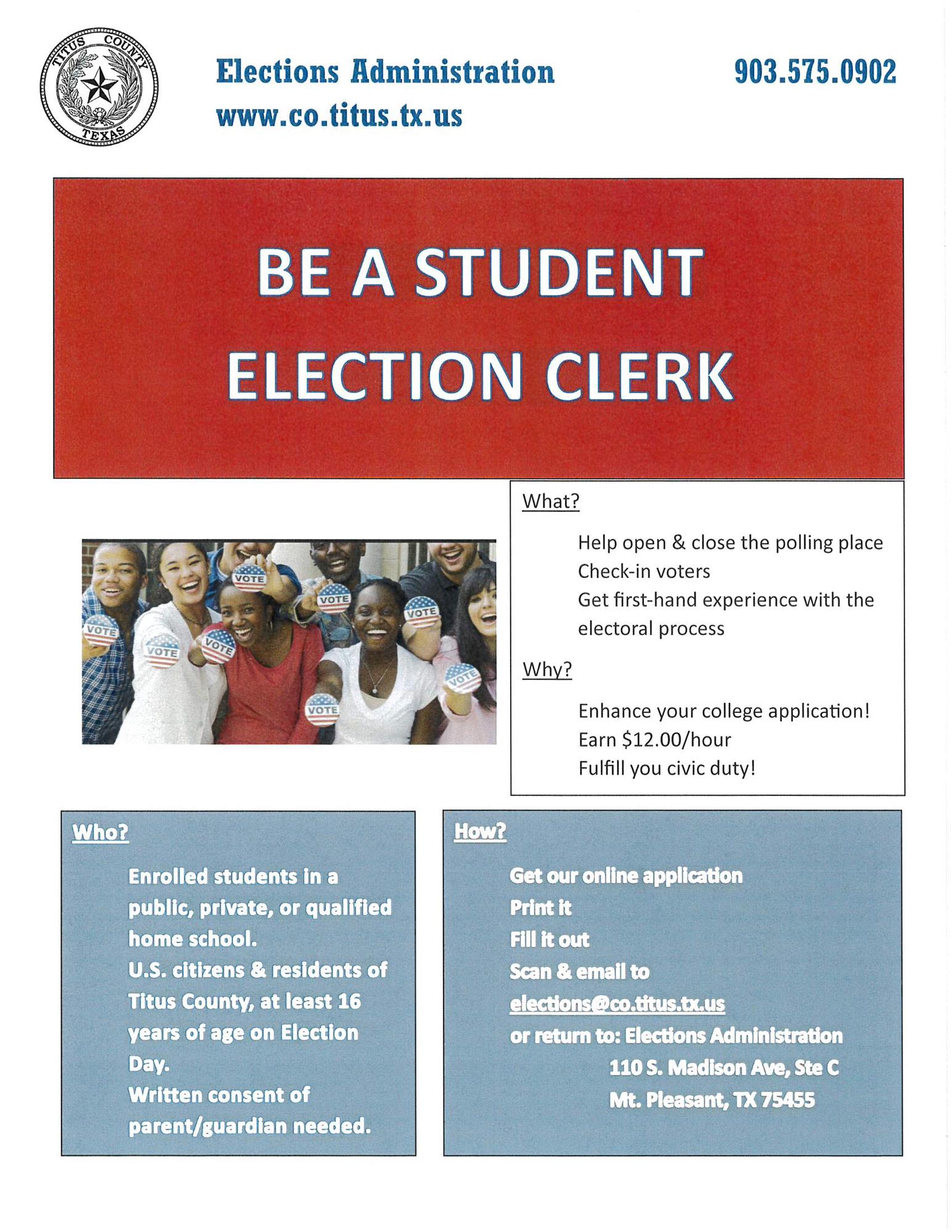 Elections | Titus County, Texas